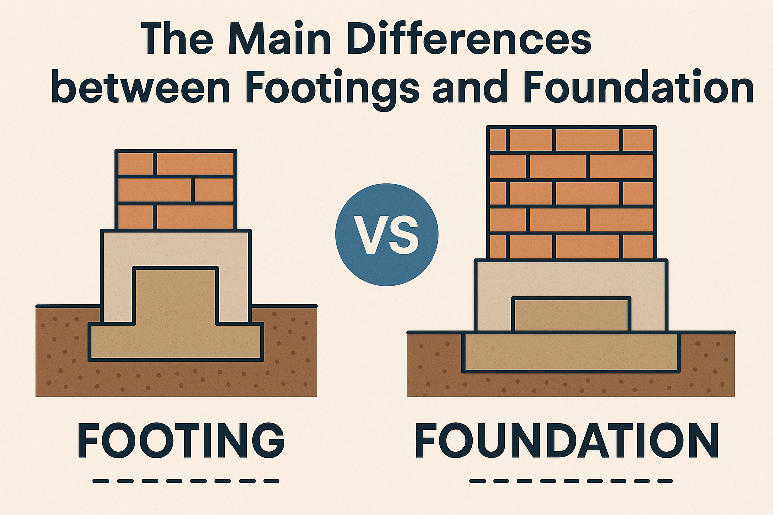 The Main Differences between Footings and Foundations - RGC
